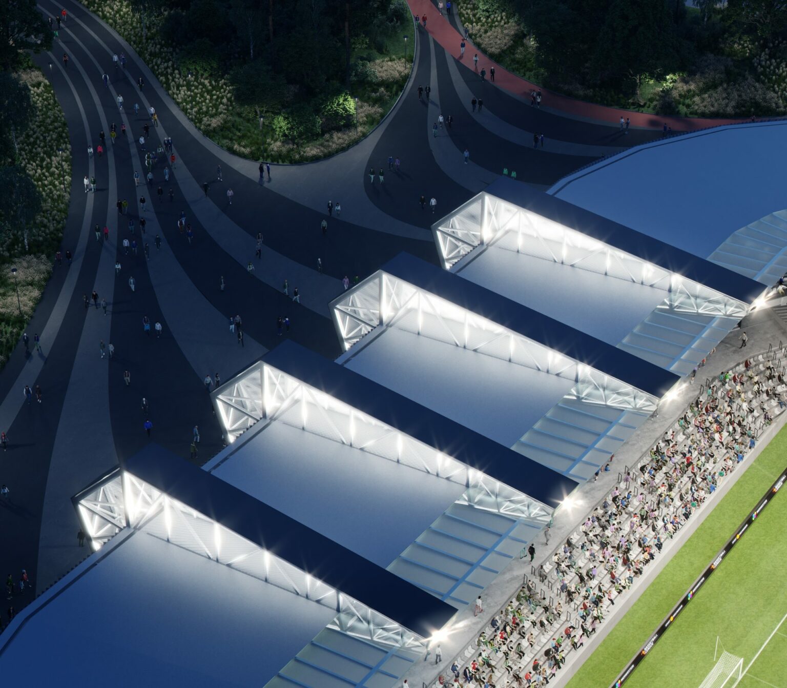 Nacionalinio stadiono Vilniuje statyba - Naresta